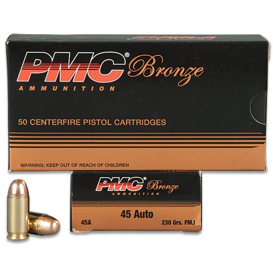 PMC Bronze .45 ACP 230 Gr. FMJ- Box of 50