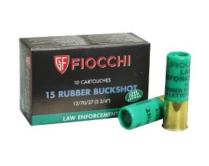 Fiocchi Exacta 12 Gauge 2-3/4" 00 Rubber Buckshot 15 Pellets- Box of 10