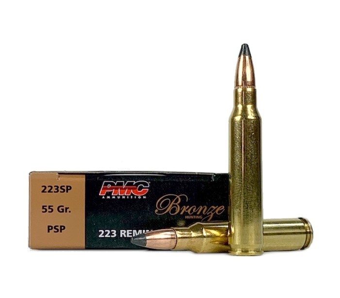 PMC Bronze .223 Remington 55 Gr. Pointed Soft Point- Box of 20