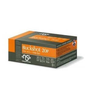 NobelSport 20 Gauge 2-3/4" #4 Buckshot 20 Pellets Box of 10