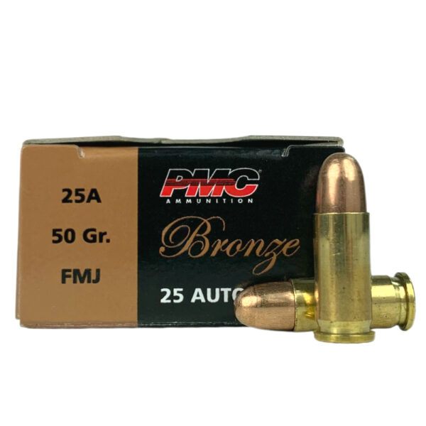 PMC Bronze .25 ACP 50 Gr. Full Metal Jacket- Box of 50