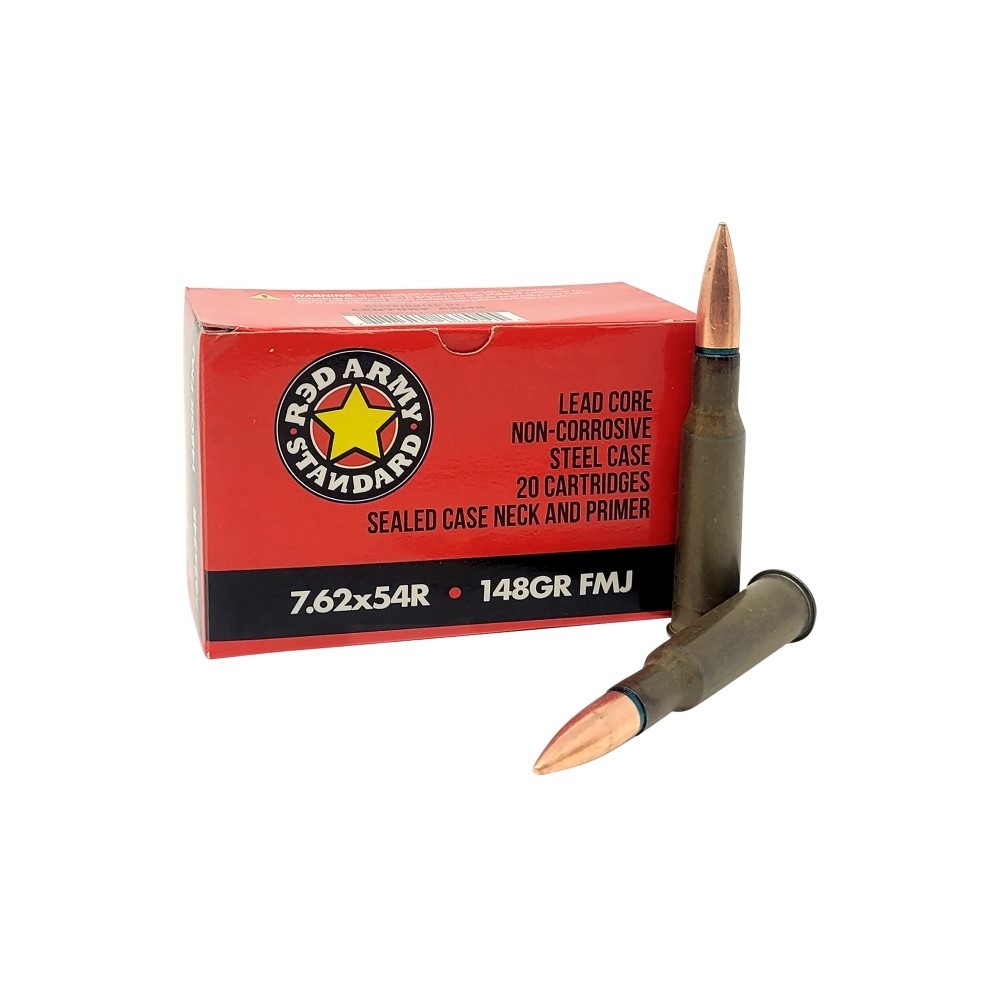 Red Army Standard 7.62x54R 148 Gr. Full Metal Jacket (Bi-Metal) Steel ...